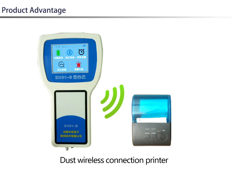 Portable Type Dust Detector Dust Monitor Range 0-1000ug/m3 Dust Alarm ...