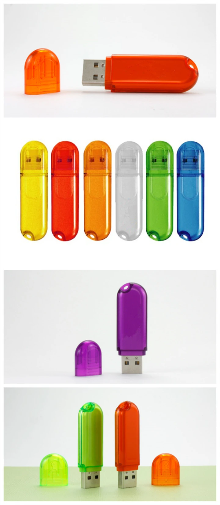 Free Print Logo Transparent Usb Thumb Drive With Keychain Hot Sale ...