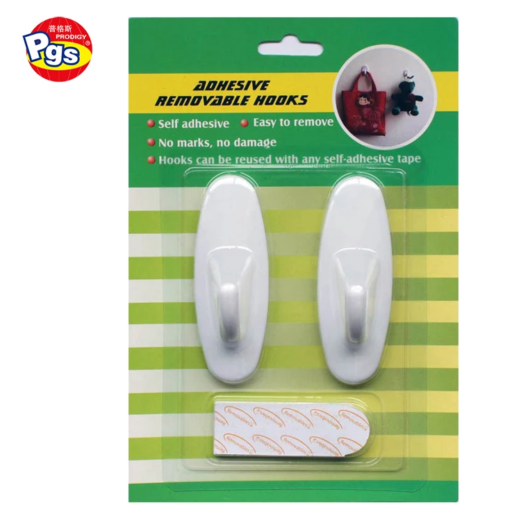 PRODIGY HR02 adhesive plastic hooks/wall mount hanger hook/stick on ...