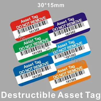 Custom Tamper Proof Asset Tagging Stickers,Property Of Company With Bar ...