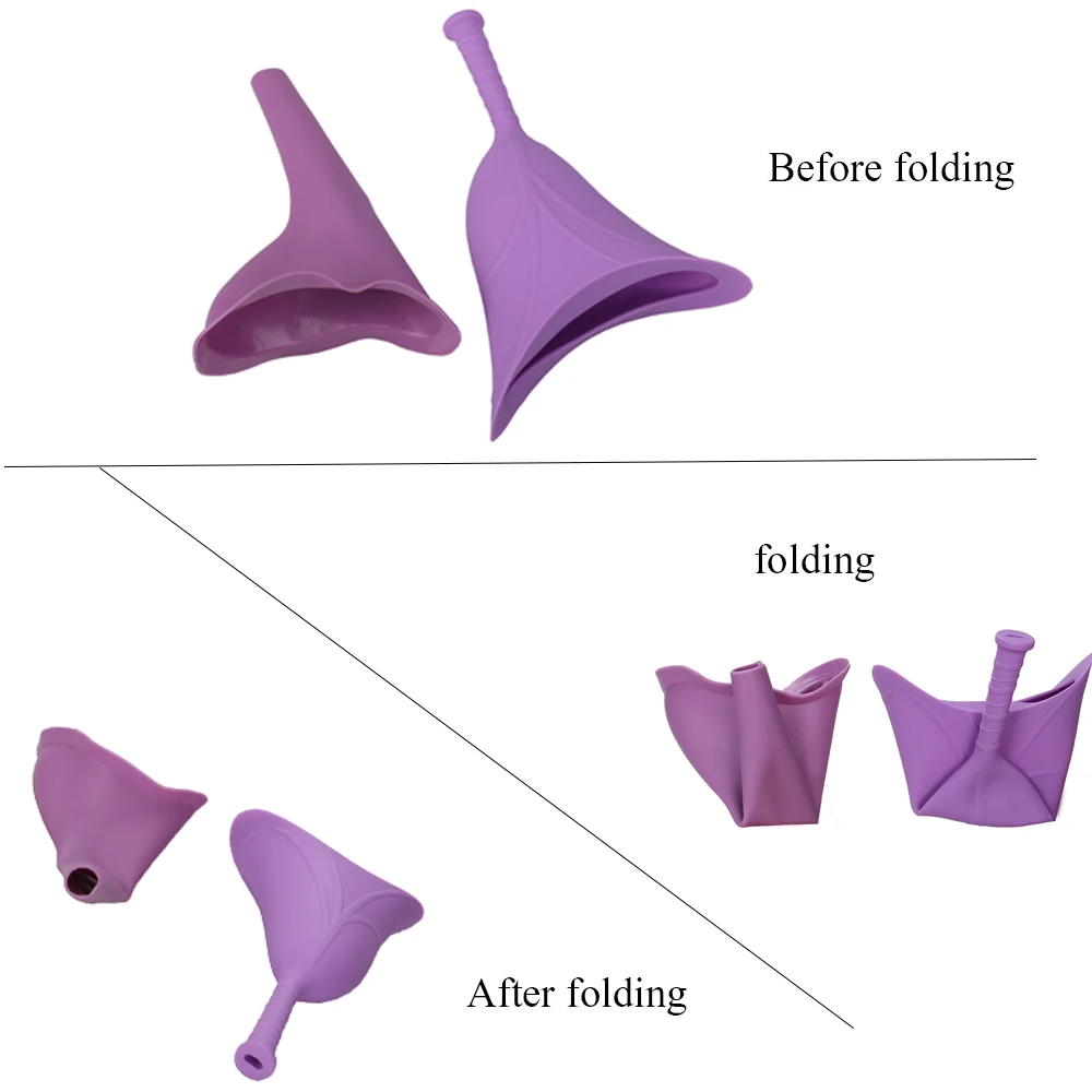 Portable Urgent Urine Female Urinal Device 100% Medical Silicone Ladies ...