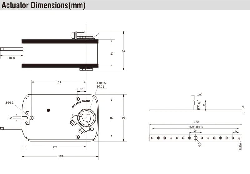 HOOCON HVAC System - 5nm Spring Return Modulating Control Damper Actuator