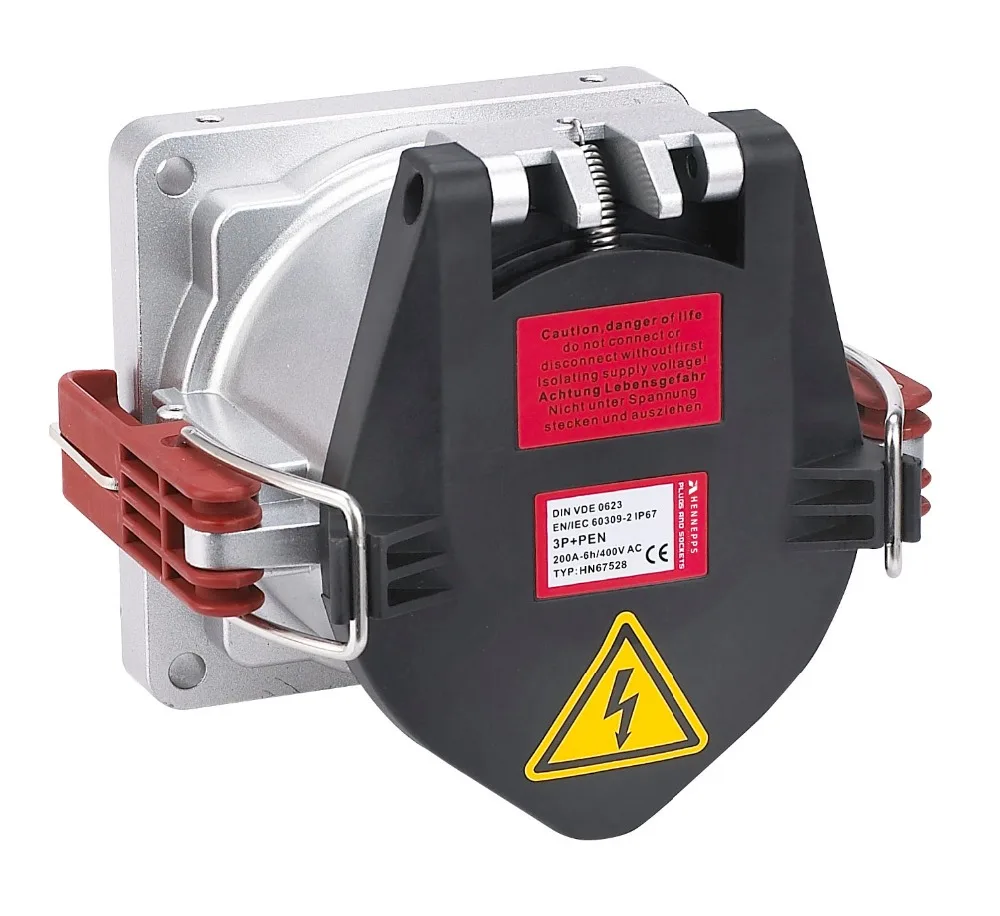 Panel Mount Ip67 200a 5pin 400v Ac Uk Wall Socket - Buy Electrical Wall ...