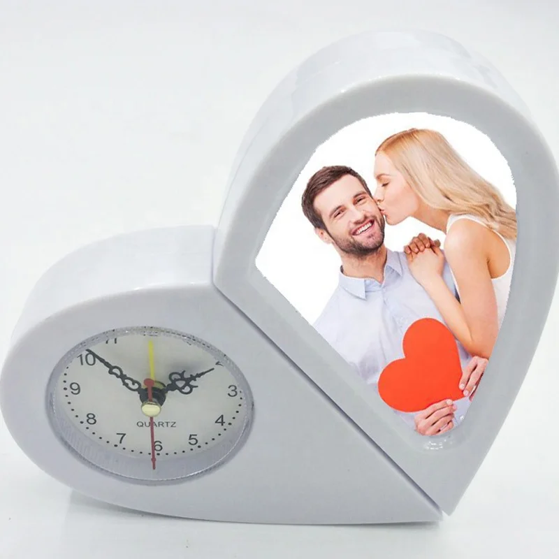 Multifunctional Rotated Diy Sublimation Clock Photo Frame With Makeup ...