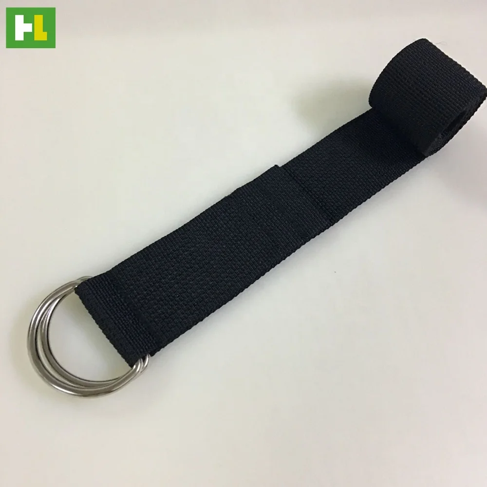 Custom 1-1/2" Black Polypropylene Webbing With Two Double D Rings And A ...