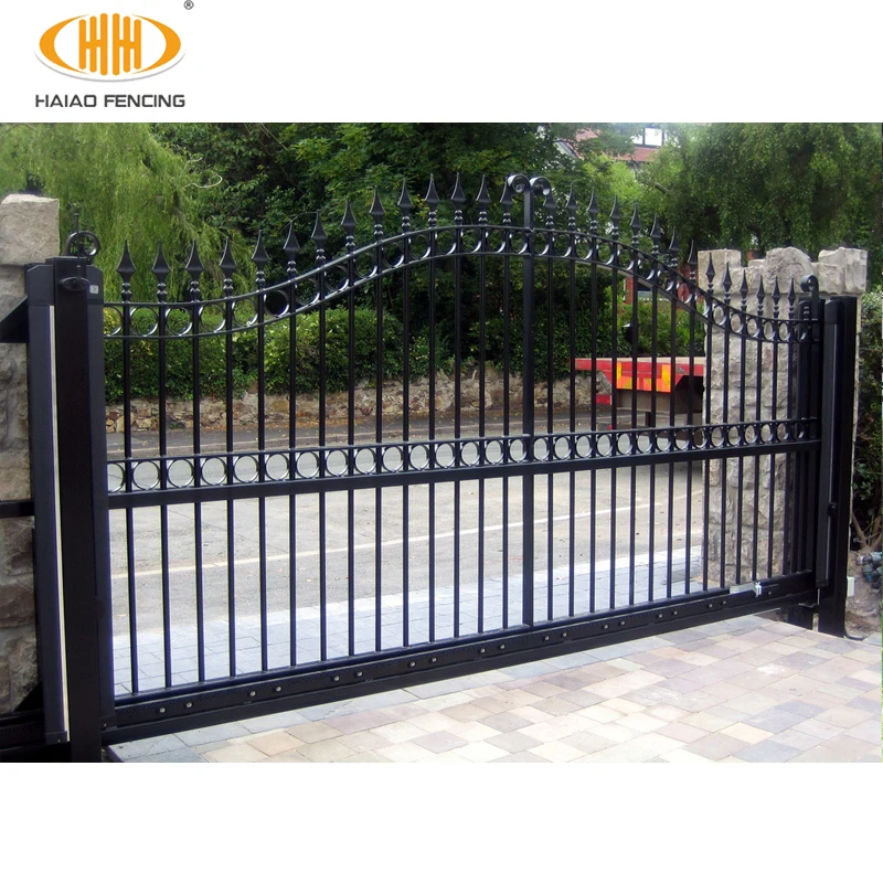 Decorative wrought iron gates simple modern steel wrought iron gate ...