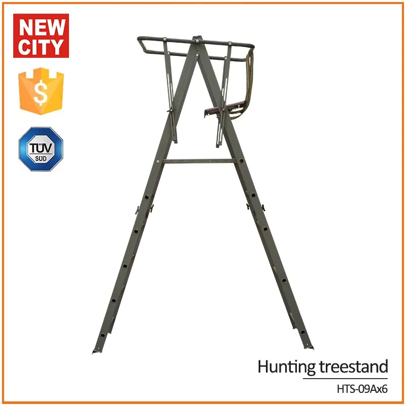 Folding Telescopic Ladder - Portable Aluminum Tree Stand for Outdoor ...