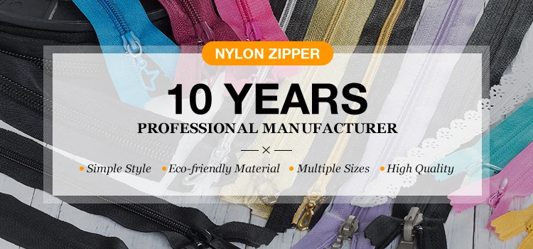 New Design #3 Nylon Reverse Coil Zipper - Durable & Versatile
