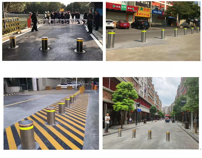 Retractable Stainless Steel Remote Control Parking Bollard