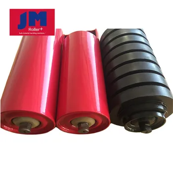 Steel Core Heavy Duty Rubber Roller Coated Conveyor Roller - Buy Rubber ...
