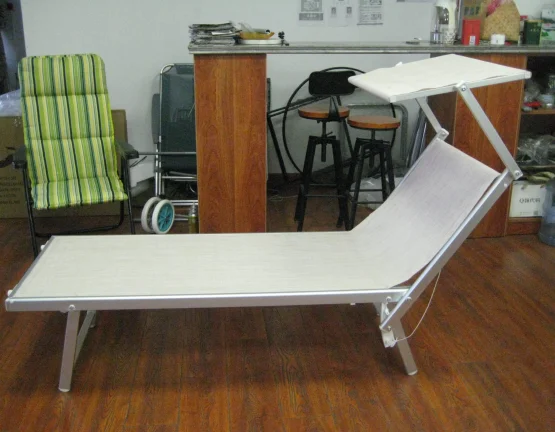 Italian Style Aluminum Folding Sun Bed - Outdoor Lounging