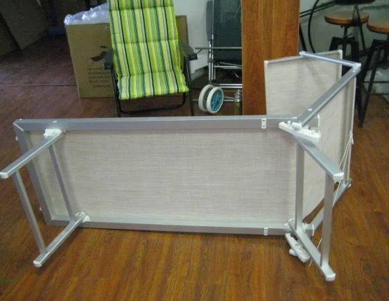 Italian Style Aluminum Folding Sun Bed - Outdoor Lounging