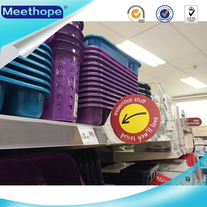 Supermarket Advertising Display Promotional Shelf Talker Clip On Rails ...