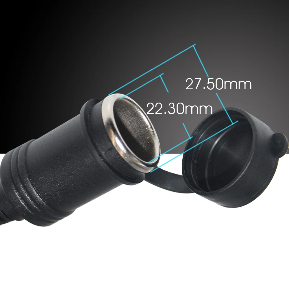 Car Charging Port Extension Socket - 12V Cigarette Plug