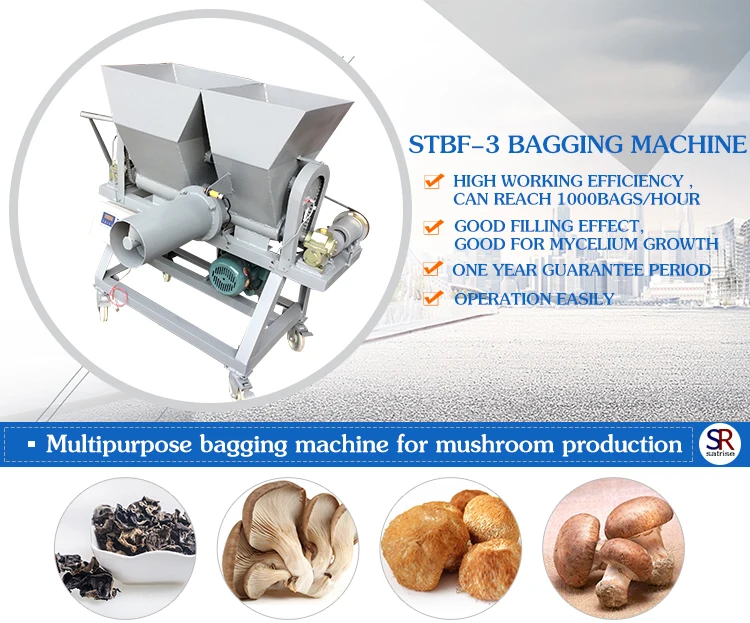 Layered Oyster Mushroom Compost Bagging Machine Mushroom Bag Filling ...