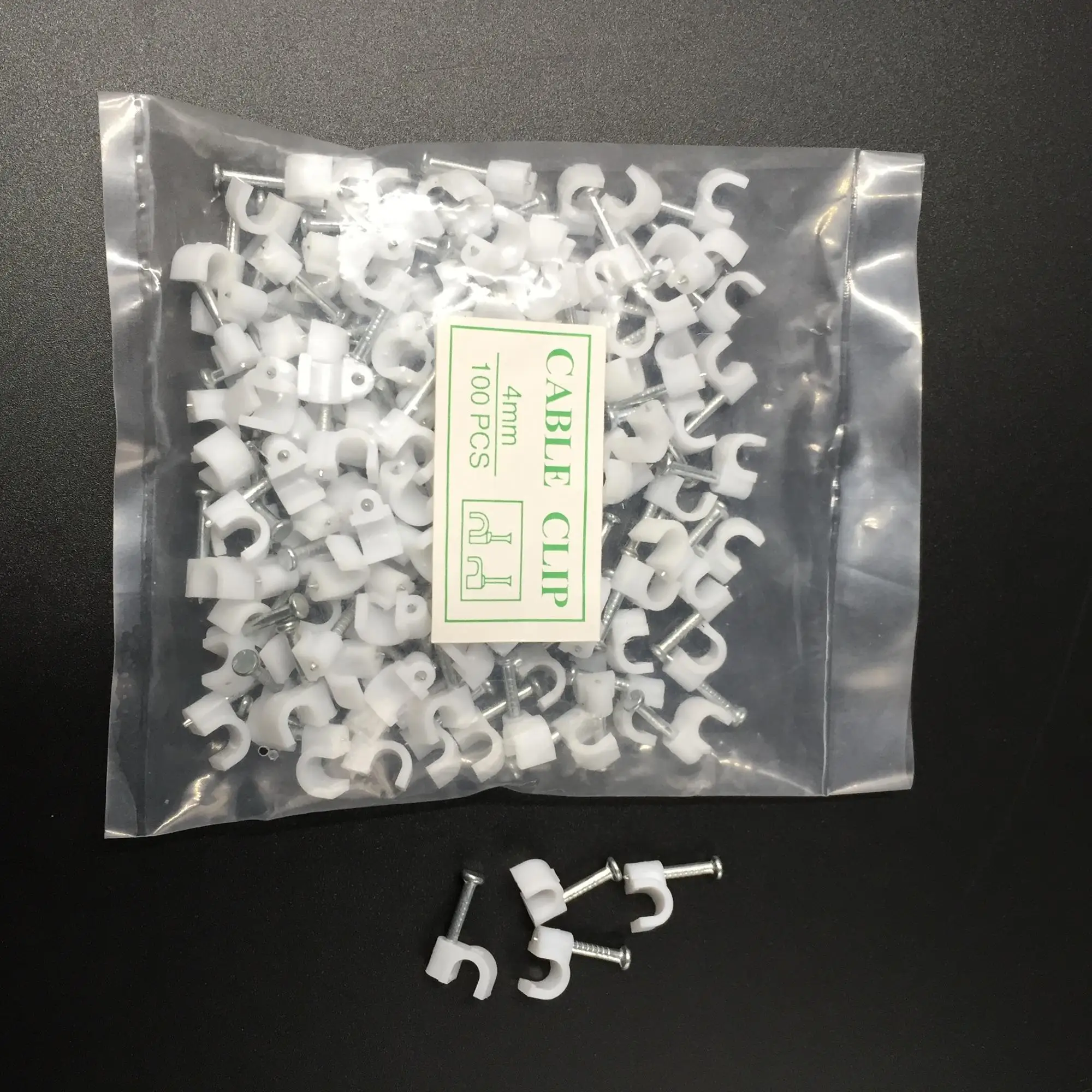 Plastic Pe Circle Cable Clips Wire Holder Wire Nail Adjustable ...