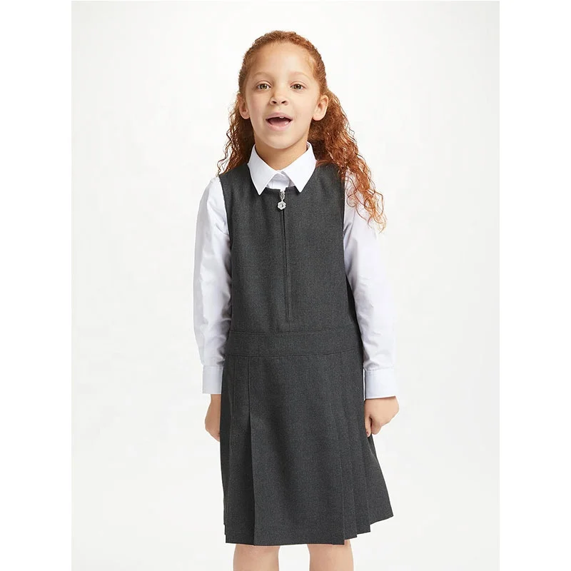 Primary School Uniform Dress - Elegant Plaid Skirt
