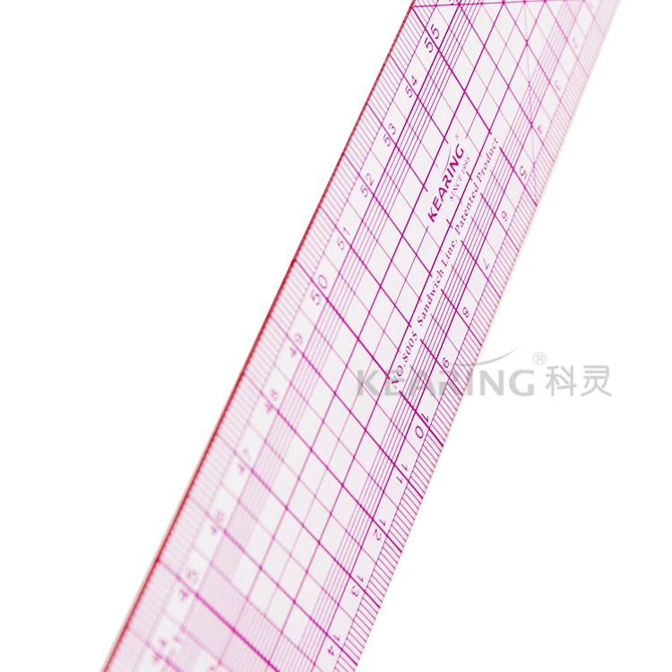Kearing Flexible Plastic Pattern Making Grading Ruler Metric 60cm ...