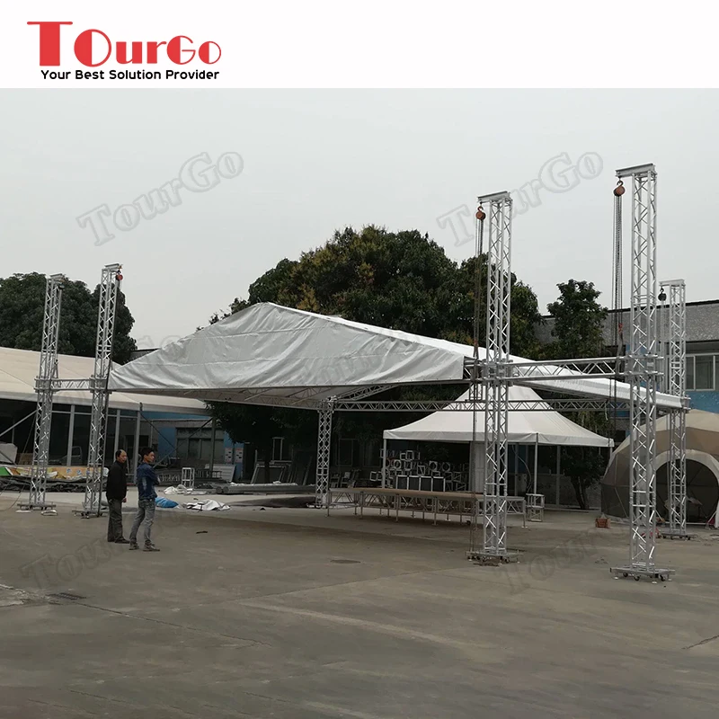 Outdoor Event Party Pyramid Roof Truss System with wings for LED Screen ...