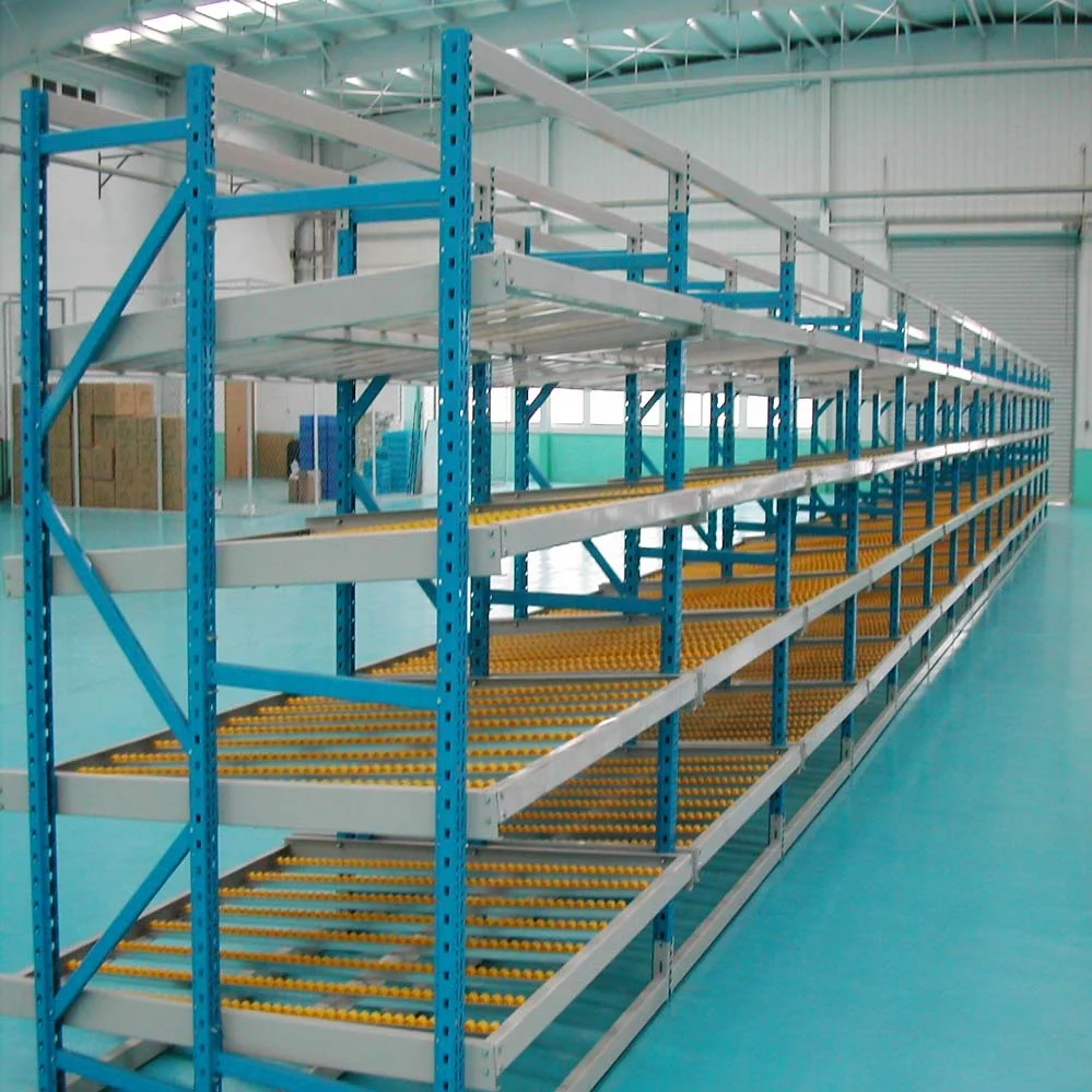 Fifo Warehouse Storage Gravity Carton Flow Rack With Wheels Logistics ...