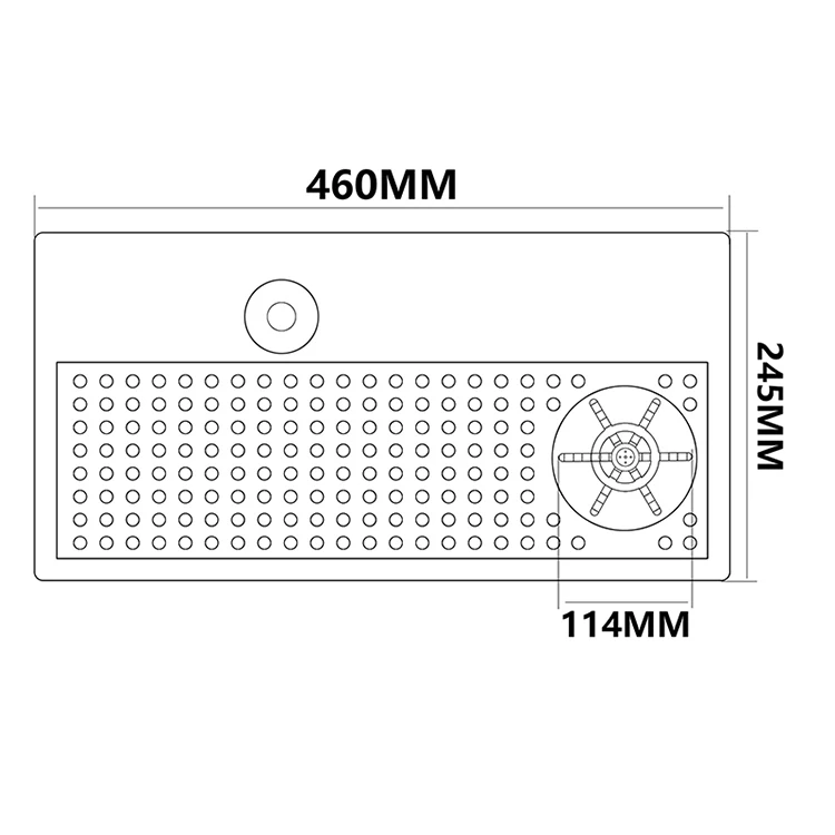 Commercial Bar Glass Sink Flusher With Side Spray Drain And Drip Tray ...
