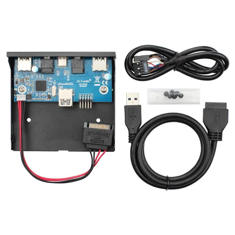 Ult-unite 5-port 3.5" Usb3.0 Front Panel With Usb 3.0 Dual Type A Type ...