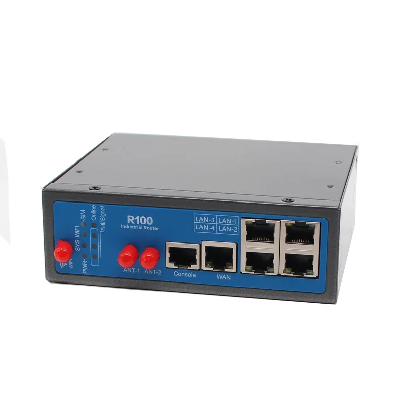 R100 4g Lte Cat4 Industrial Modem Router Dual Sim With Rs485/rs232,I/o ...