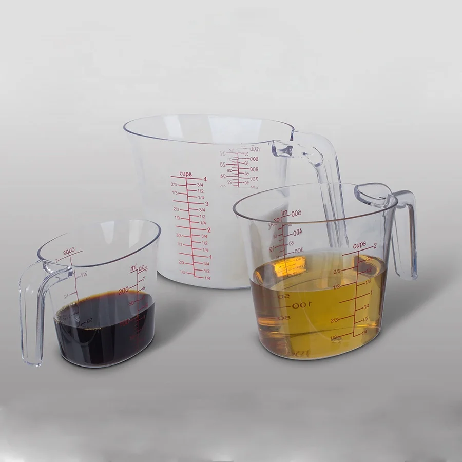 Transparent PC Graduated Measuring Beaker Cup 1000ml Plastic Measuring ...