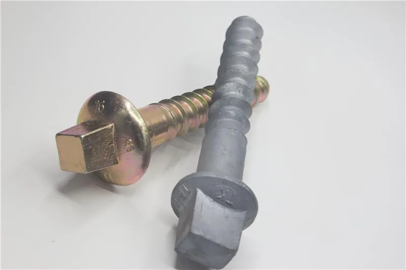 250mm Railroad Rail Plate Fastener Railway Sleeper Wafer Head Self ...