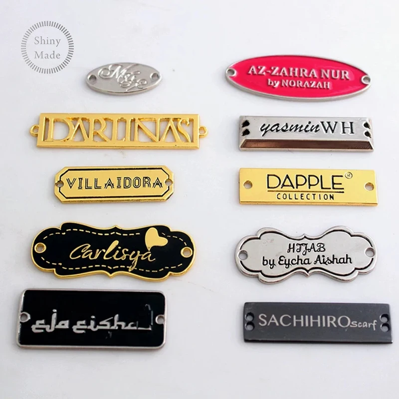 Gold Metal Plates Brand Logos For Handbag,Custom Logo Plate - Buy ...