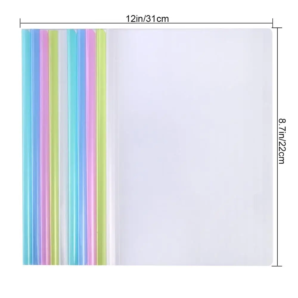 Transparent Clear Plastic File Folder Sliding Bar Report Covers For A4 ...
