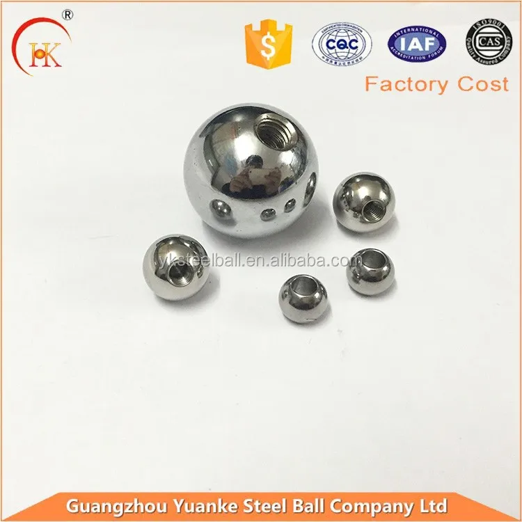 50mm Drilled Steel Ball - Non-Magnetic, Stainless Steel