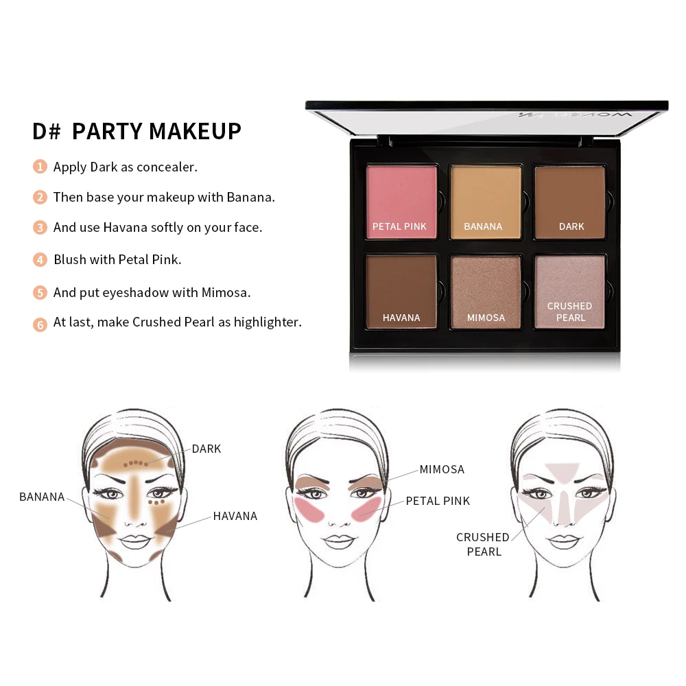Menow MK01 Makeup Palette - Vegan, Water Resistant Eyeshadow
