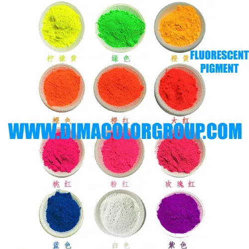 Fluorescent Pigments Powder for Plastics Inks Paints Coatings Daylight ...
