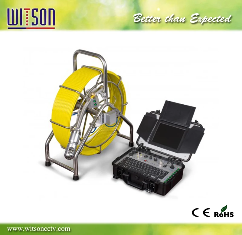 Hot Selling Sewer Pipeline Inspection Camera 60m Push Rod Cable Reel ...