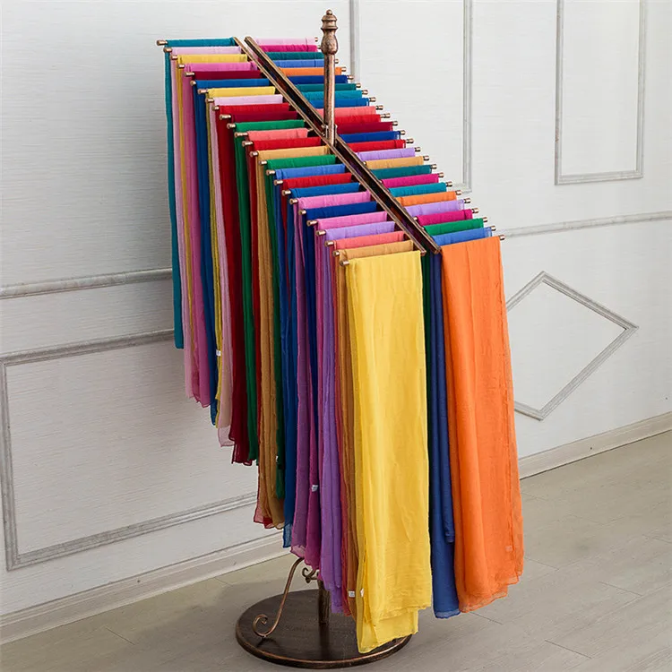 Modern Standing Scarf Rack Display Stand Iron Wood And Paper Material ...