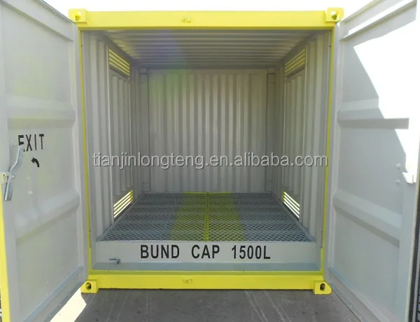 Bunded Flooring Open Side 10ft Dangerous Goods Container With ...