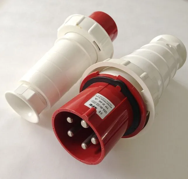 5pin 63 Amp Industrial Plug Socket - IP67 Waterproof Power