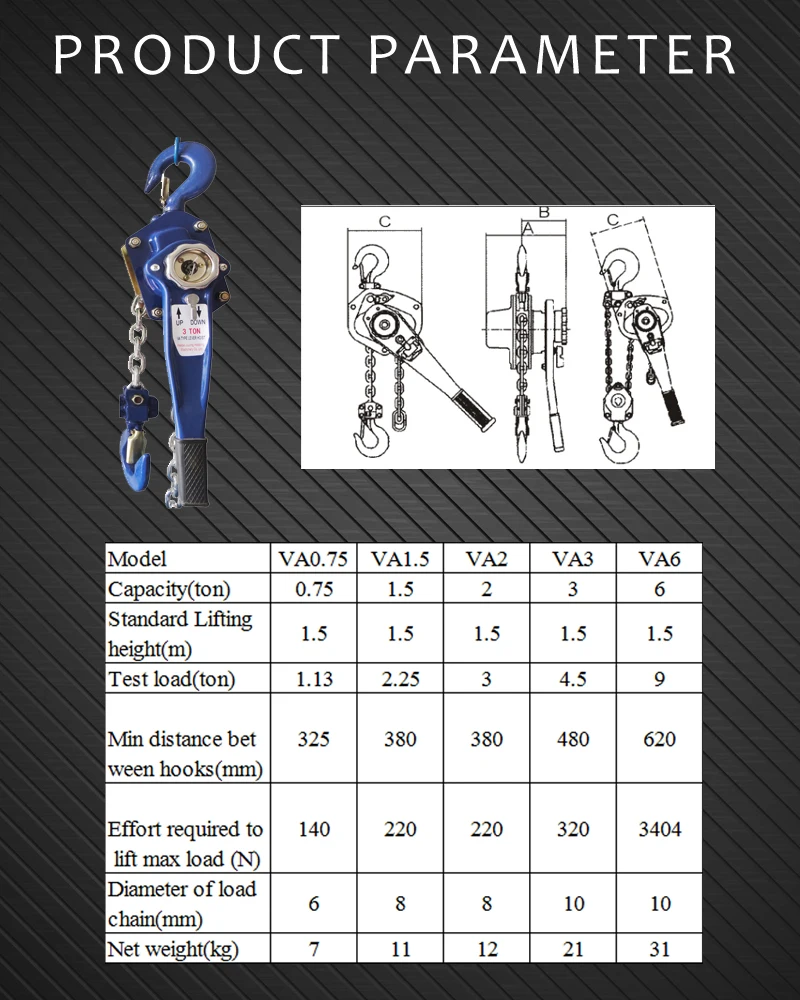 Strong Va Model Level Chain Hoist Level Block - Buy Level Chain Hoist ...