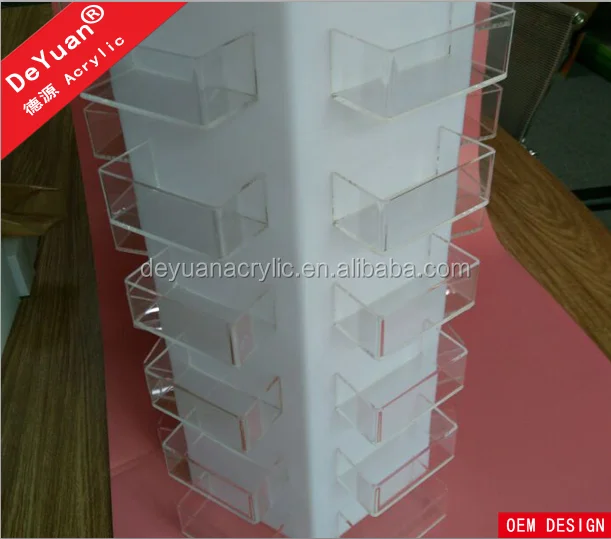 Rotating White Acrylic Business Card Holder Display| Alibaba.com