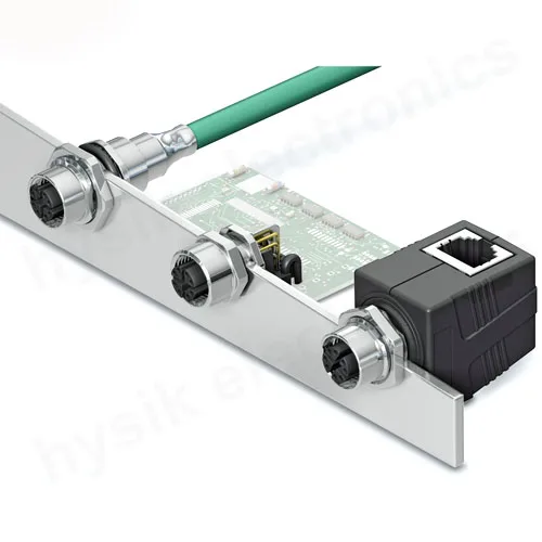 Ethernet Cable M12 to RJ45 Connector IP67 Shielded CAT6A 8P8C Double ...