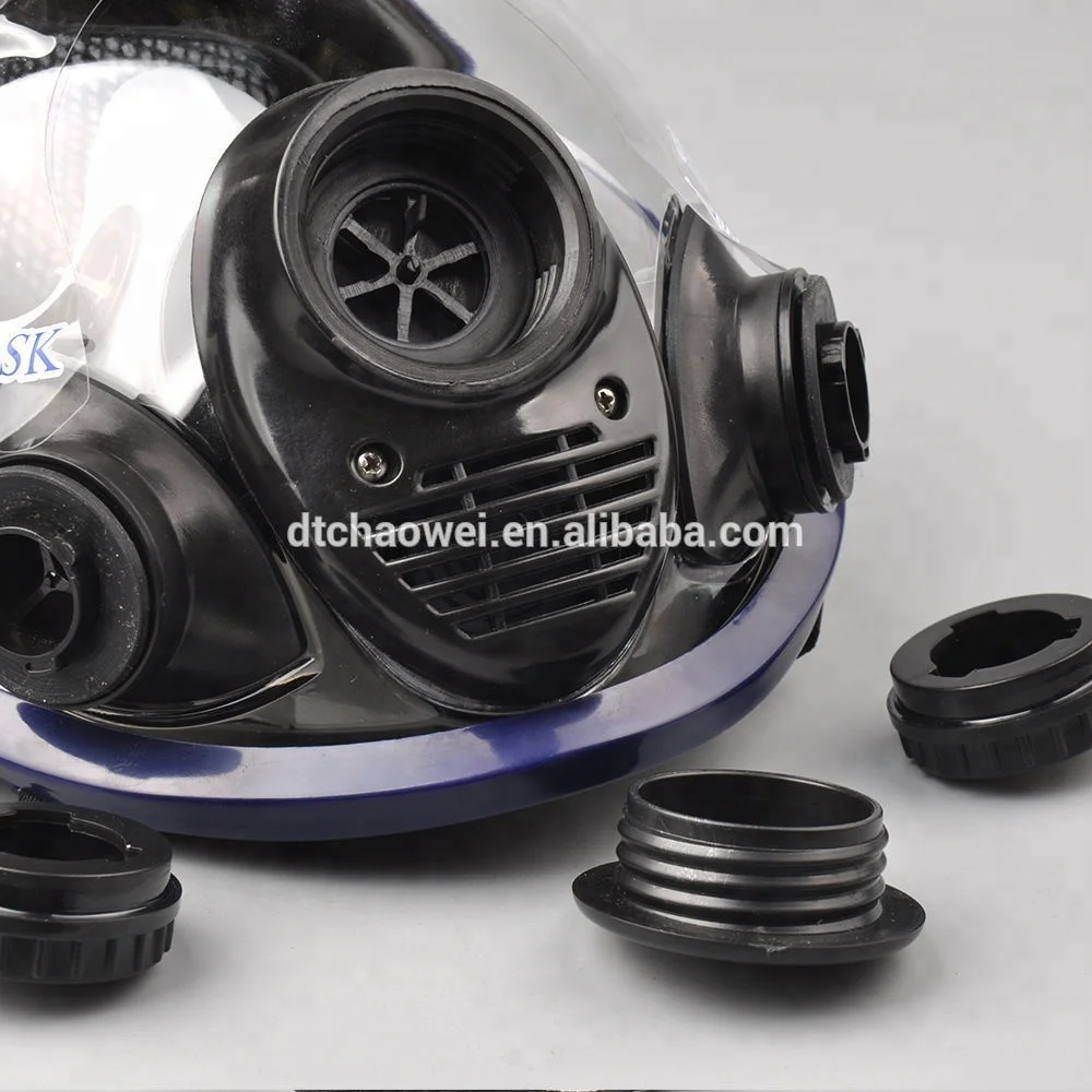 High-quality Silicone Full Face Gas Mask with Double Filter Cartridges ...