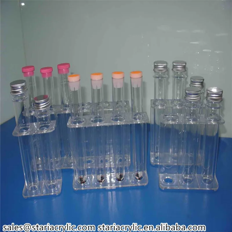 U Shaped Clear Acrylic Tube Holder Test Tube Rack in Lab 4 Slots ...