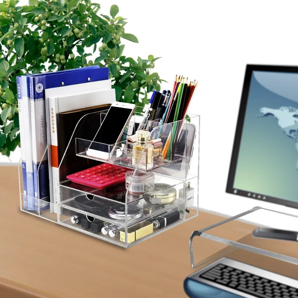Factory Price Premium Quality Clear Acrylic Desk Organizer ...