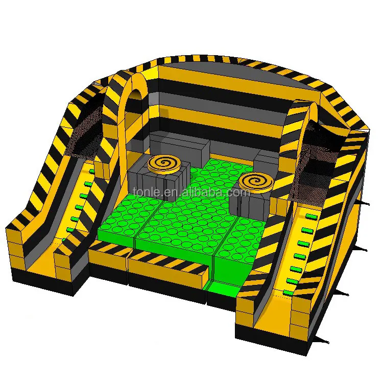 Mechanical Toxic Twister Interactive Inflatable Obstacle Course Game ...
