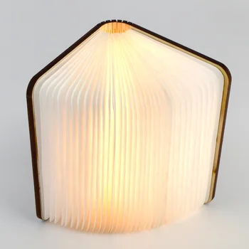 Elegant Creative 3 Colors Led Folding Wooden Book Light Usb Recharge ...