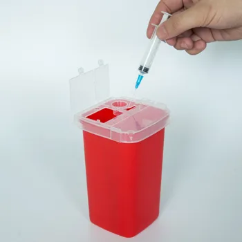 Disposable Needle Disposal Short Sharps Container Round Sharp Box ...