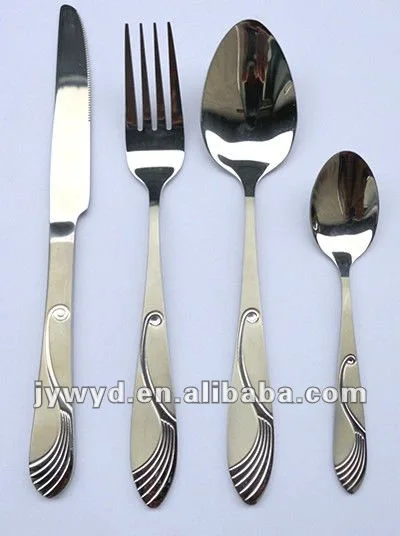 Modern Style 24-Piece Flatware Set Stainless Steel Cutlery Set with ...