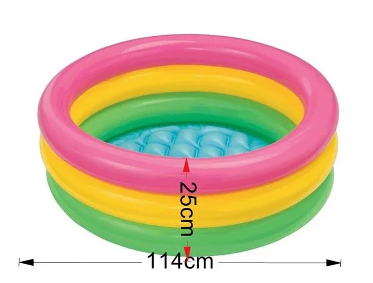 Intex 58924 - Small Size Inflatable Baby Pool with 3 Rings