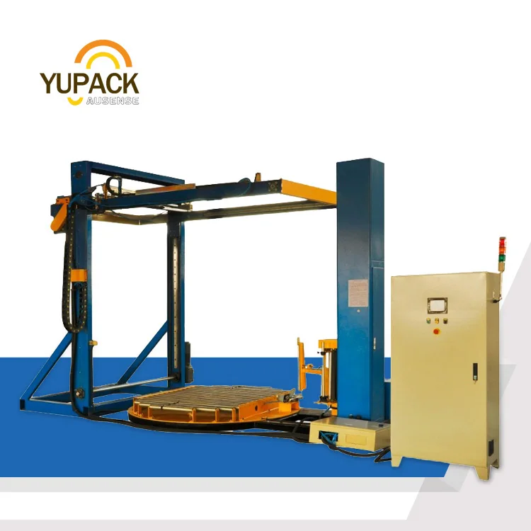Fully Automatic Pallet Stretch Wrapping Machine And Top Sheet Dispenser ...
